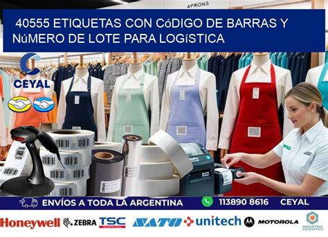 40555 Etiquetas Con Código De Barras Y Número De Lote Para Logística Etiquetado Textil