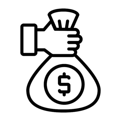 Premium Vector A Line Design Icon Of Profit