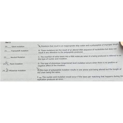 Solved Set 320 ﻿silent Mutation 21 ﻿frameshift Mutation22
