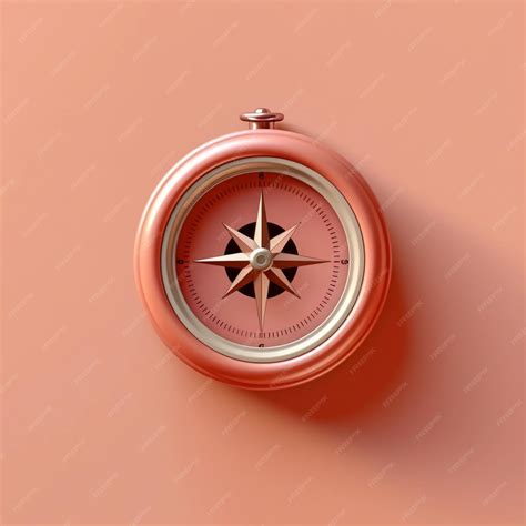 Premium Ai Image A Close Up Of A Pink Compass On A Pink Wall