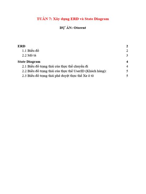 Xây D Ng Erd Và State Diagram Pdf