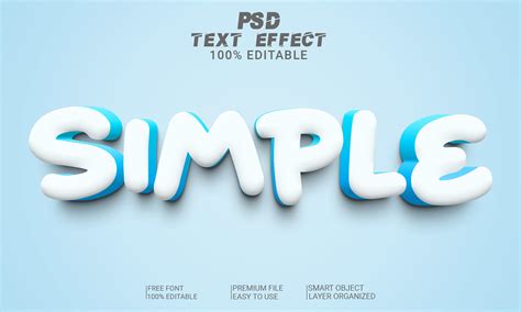 Simple 3d Text Effect Editable Psd File Graphic By Imamul0 · Creative