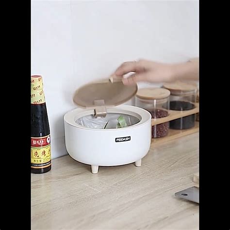 Bigspoon Japanese Style 2l Desk Dustbin With Cover Mini Garbage Bin