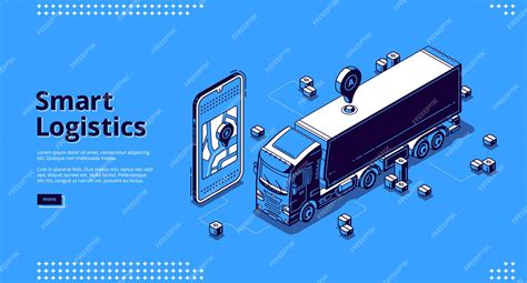 Free Vector Landing Page Of Smart Logistics