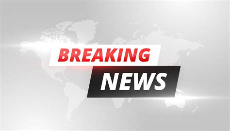 Breaking News Broadcast Title Grey Banner With World Map Free Vector