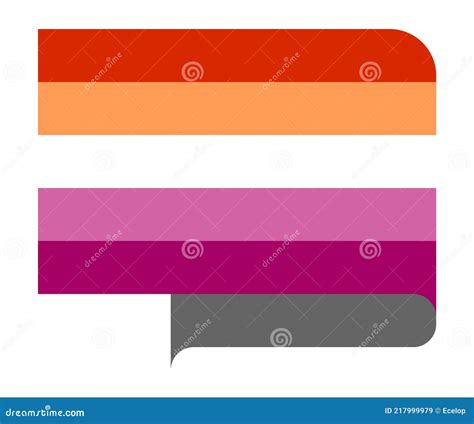 New Lesbian Pride Flag Created In 2018 Stock Vector Illustration Of