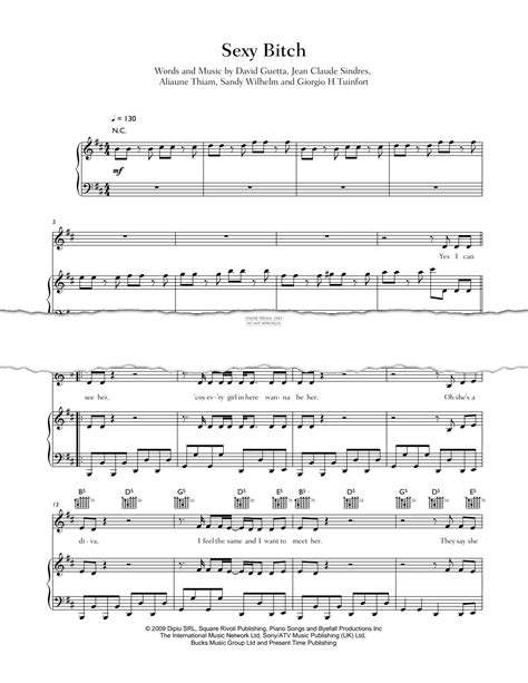 Sexy Bitch Noten Von David Guetta Fbd 5600 Notendownload