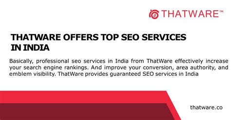 ppt find seo agency india with thatware llp powerpoint presentation