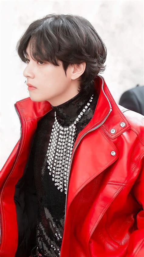 Taehyung Inred Paris Bts Red Kpop Fashionshow Korean France