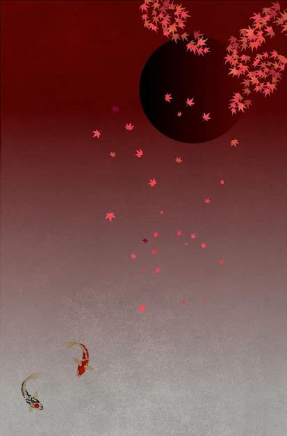 Premium Vector Japanese Moon Style Background Design