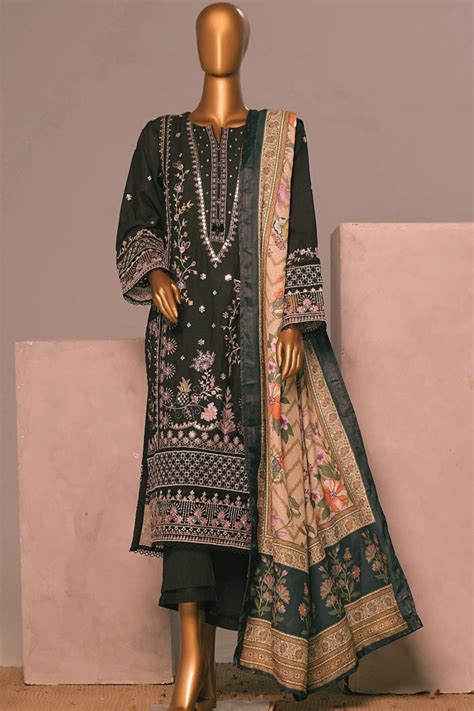 Sada Bahar Embroidered Karandi 3 Piece Pakistani Suit Sba124