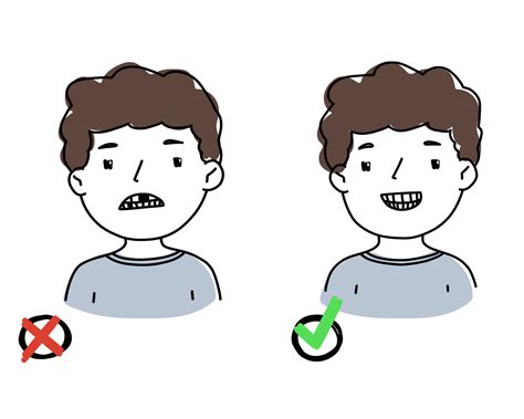 The Young Man Smiles Without Teeth Isolated Illustration For Dentistry