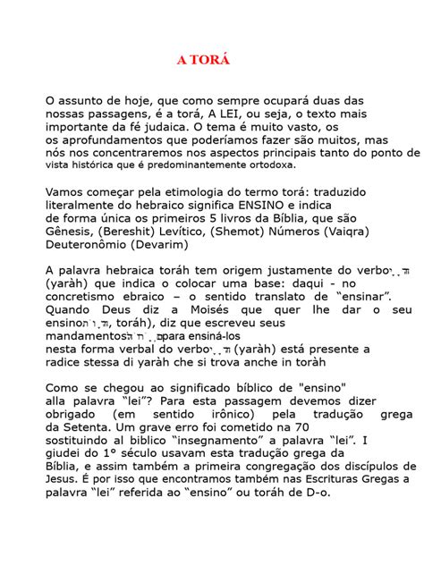A Torá Pdf Torá Jacó