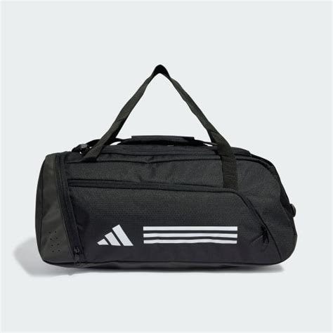 Essentials 3 Stripes Duffel Bag Small Black Adidas Uk