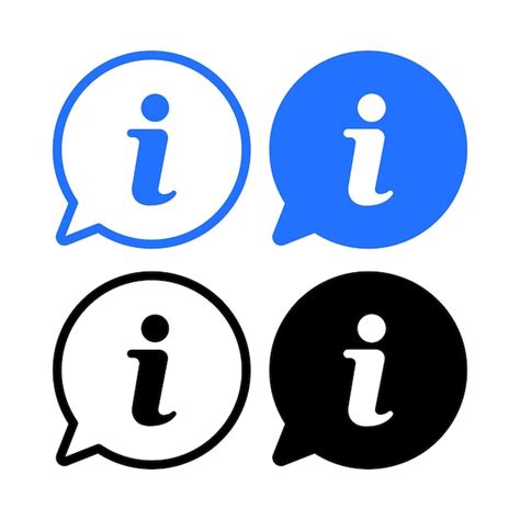 Info Message Bubble Set Free Vector