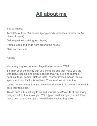Free 33 All About Me Samples In Pdf