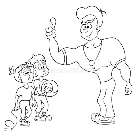 Soccer Coach Coloring Page