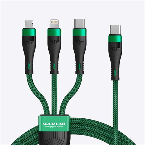 3 In 1 Usb Cable For Fast Mobile Charging For Mobile Device M A D Lab