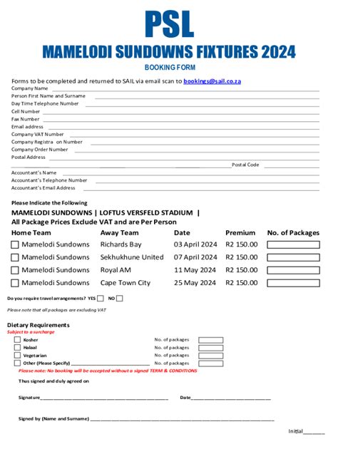 Fillable Online Forms To Be Completed And Returned To Sail Via Email Scan To Bookingssail Fax