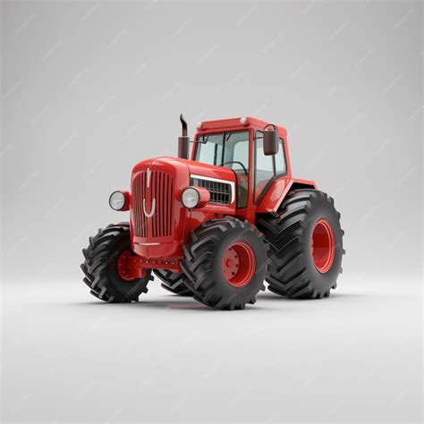 Premium Vector 3d Render Illustration Of A Tractor