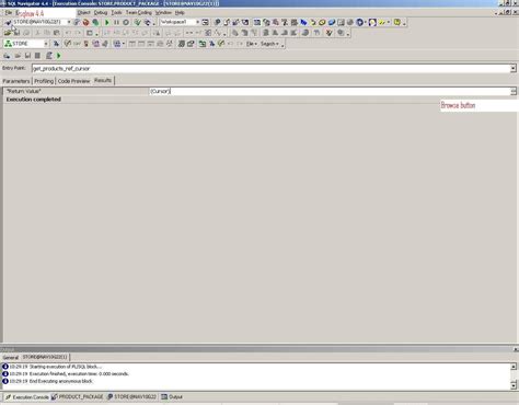 how to display ref cursor output in result grid pane sql nav 4 4 1