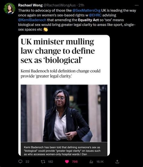 Amending The Equality Act So ‘sex Means Biological Sex Would Bring