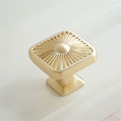 3 Brushed Brass Dresser Knobs Drawer Knobs Kitchen Etsy