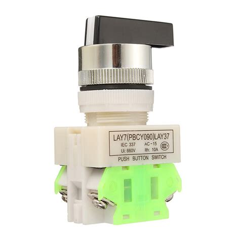 Rotary Three Position Selector Switch Push Button Switch