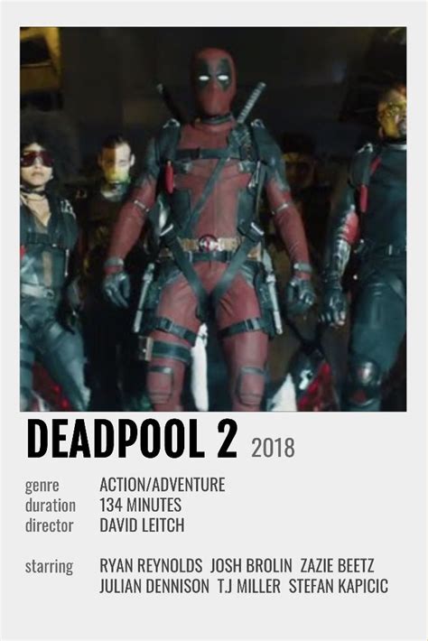 Deadpool 2 Polaroid Poster Marvel Posters Movie Posters Minimalist