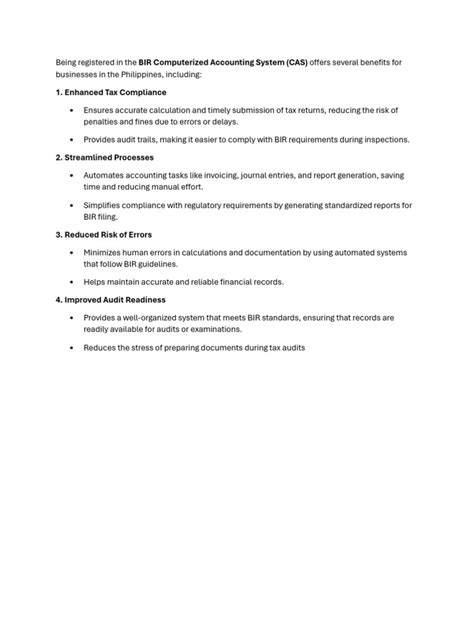 Being Registered In The Bir Computerized Accounting System Pdf