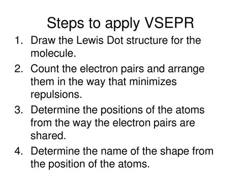 Valence Shell Electron Pair Repulsion Model Ppt Download