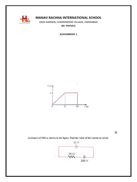 Assi 1 Ch 3 Pdf Electrical Resistivity And Conductivity Electric