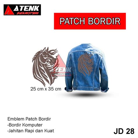 Jual Back Patch Bordir Gambar Kuda Shopee Indonesia