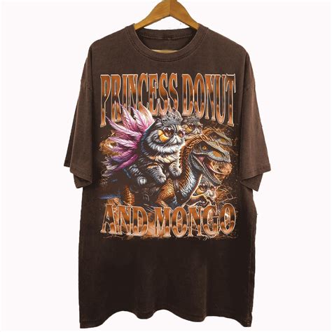 Vintage 90s Bootleg Style Princess Donut And Mongo T Shirt Dungeon Crawler Carl Ts For Man