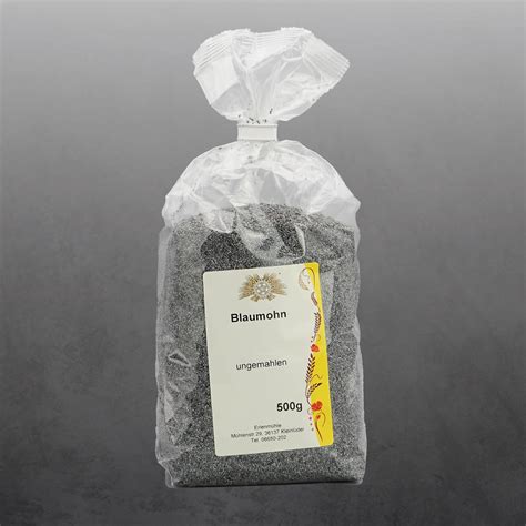 Erlenmühle Kleinlüder Online Shop Blaumohn 500 G