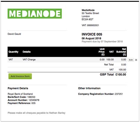 Example Of Vat Only Invoice At Vivian Beck Blog