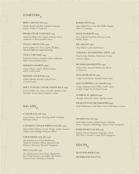 Chop Prime Steakhouse Best Restaurants In Pakistan Menus Deals