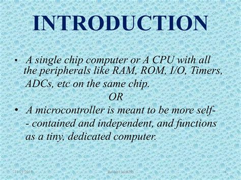 8051 Microcontroller Ppt Pptx