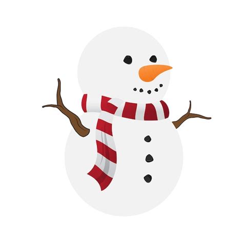 Premium Vector A Snoman On White Background