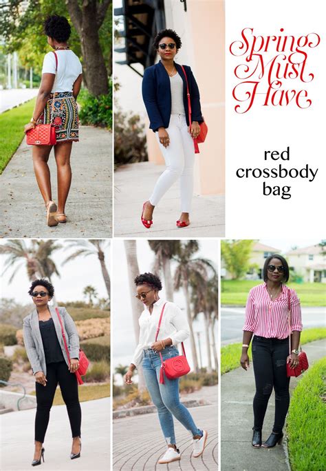 Spring Must Have Red Crossbody Bag Outfits With Red Bag Red