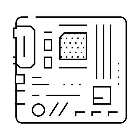 Motherboard Gaming Pc Line Icon Illustration 48355643 Vector Art At Vecteezy