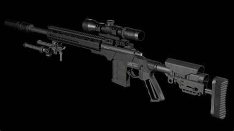 3d Model Remington M700 Tactical Bolt Action Sniper Rifle Vr Ar Low
