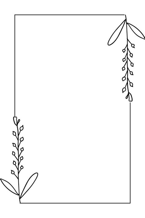 Printable Blank Aesthetic Rectangle Frame Templates Frame Template