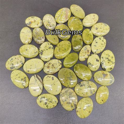 Hand Polished Green Lizardite Gemstone Lot Jewelry Making Etsy