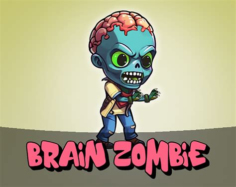 Brain Zombie 2d Animated Character Spriter By Gamelauncher Shop
