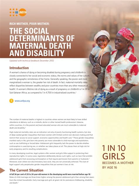 The Social Determinants Of Maternal Death And Disability Rich Mother