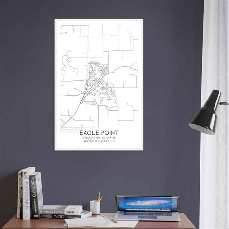 Eagle Point Oregon Map Poster Modern Home Decor Wall Art Print Custom Maps And Posters