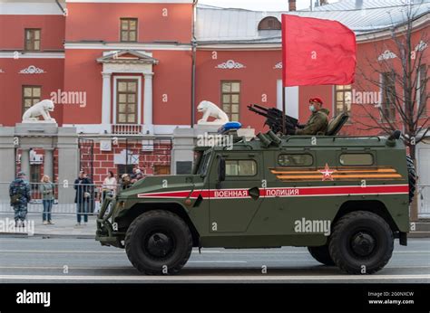 April 30 2021 Moscow Russia Tiger Armored Car Of The Russian