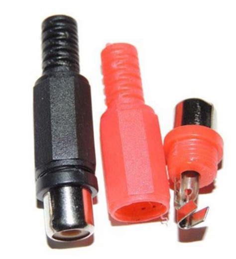 4 X Rca Phono Female Inline Cable Socket Solder Connector All Top Notch