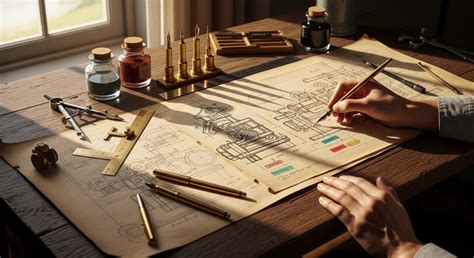 Free Vintage Drafting Workspace Photo Drafting Vintage Technical